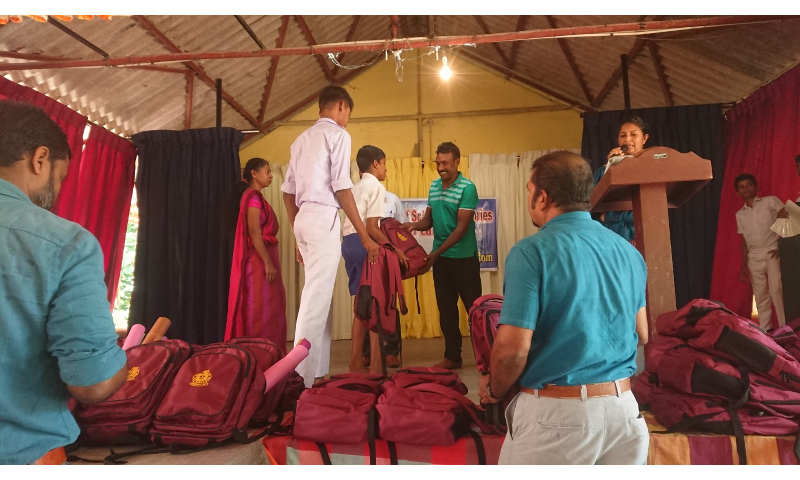 School children donation programme in Ranjanagama, Kurunegala District ...